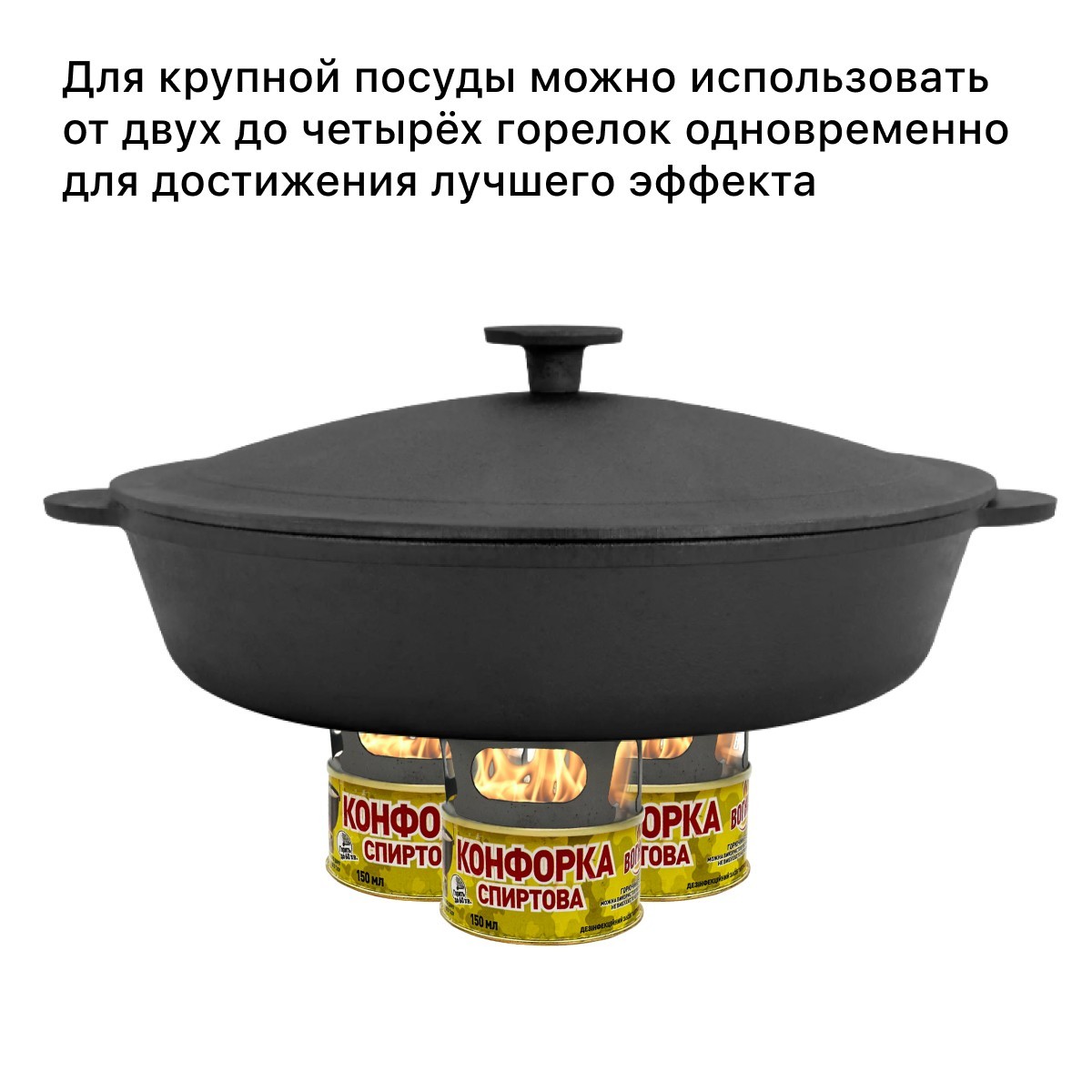 Спиртовая горелка, мини-печь, спиртовая конфорка “ВОГНИК” ВК-150 (набор ...
