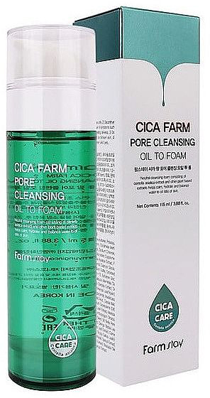 Гидрофильное масло-пенка для умывания FarmStay Cica Farm Pore Cleansing ...