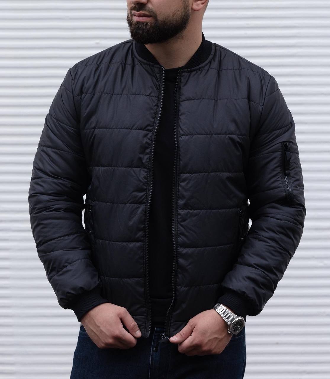 Чоловічий Бомбер Buzz Wear 11401l Чорний от продавца: 4 Rule Shop – в ...