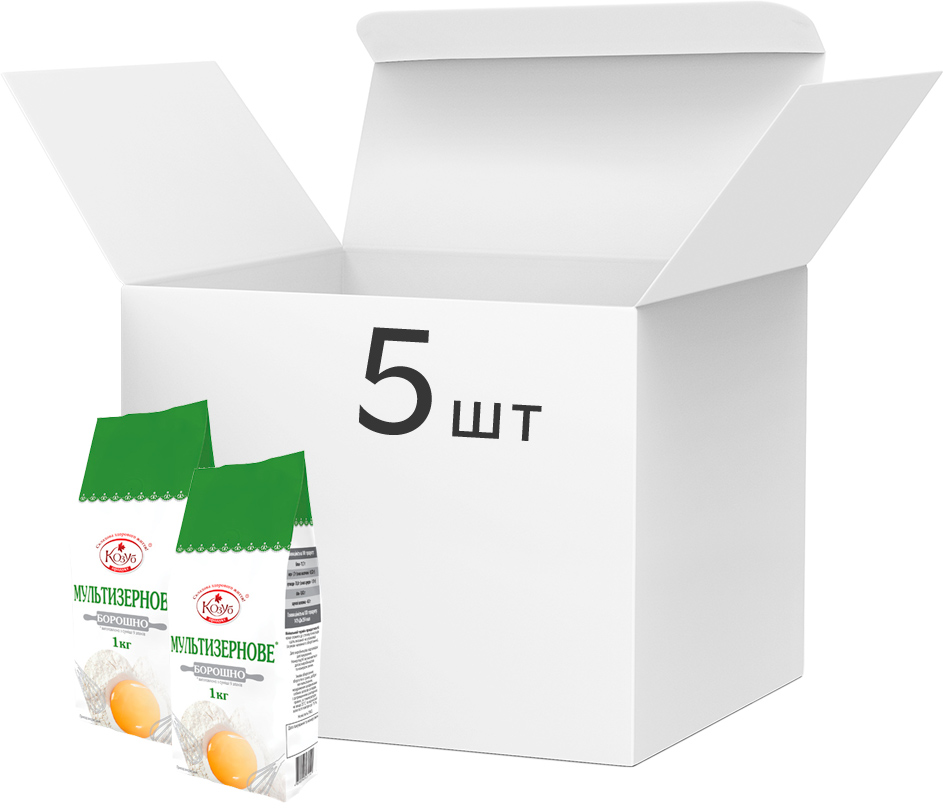 Упаковка муки мультизерновой Козуб Продукт 1 кг x 5 шт (4820094531541 ...