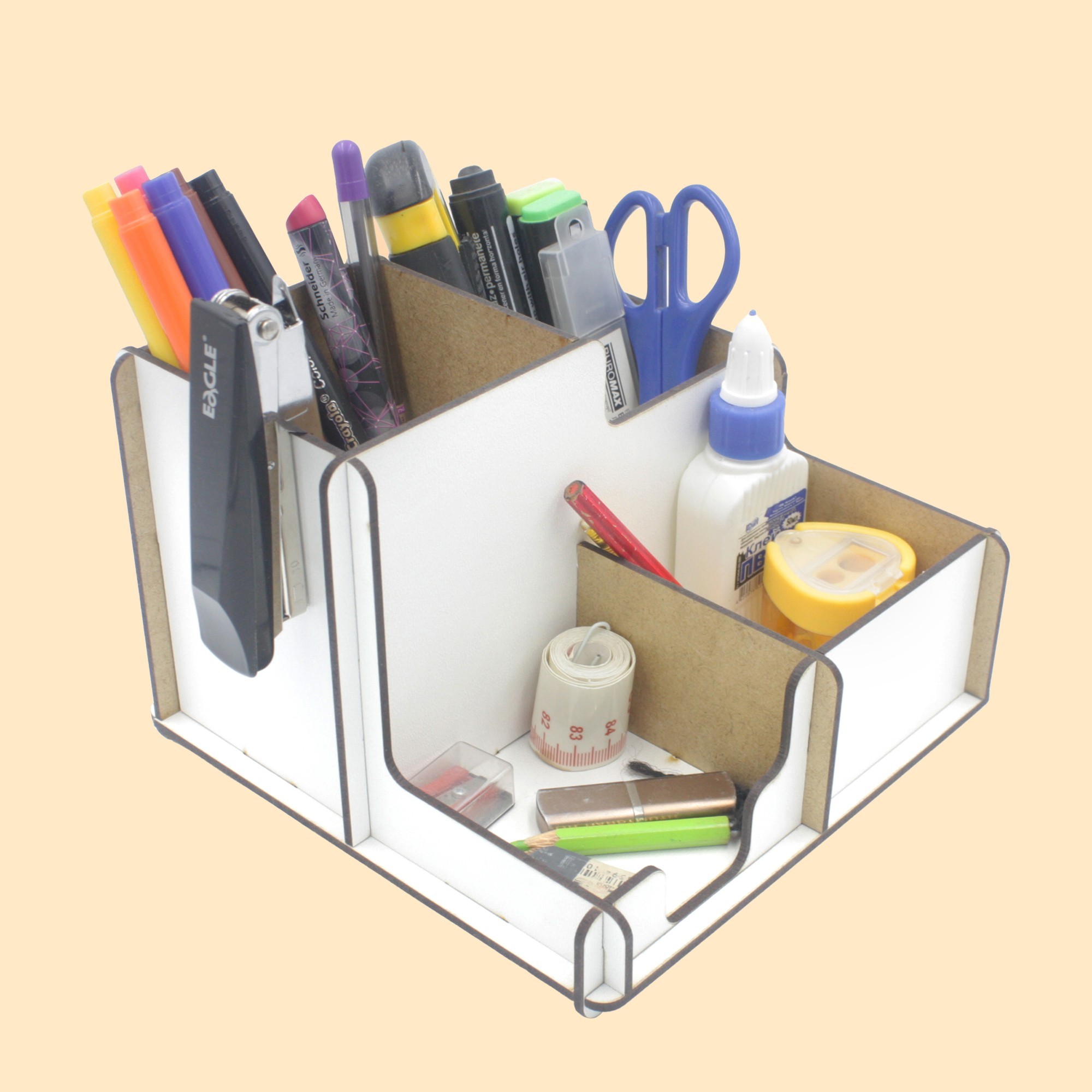 Підставка органайзер для канцелярії олівців ручок фломастерів та пензлів «Оптимальний лхдф