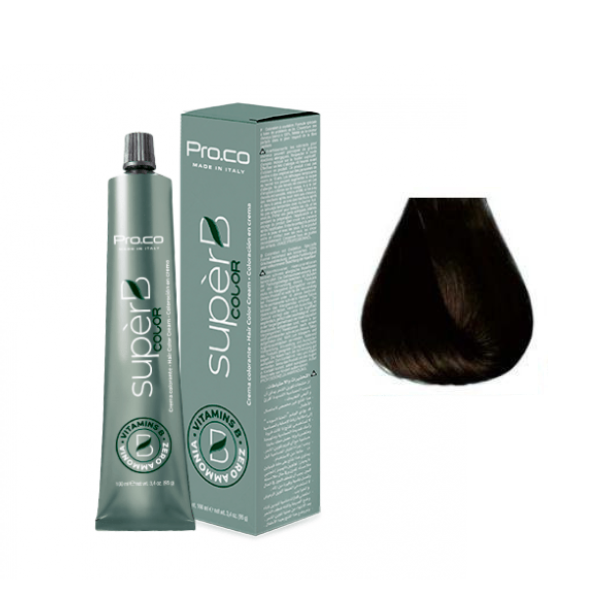 Краска для волос безаммиачная Pro.Color Super B Hair Color Cream №4.0 ...
