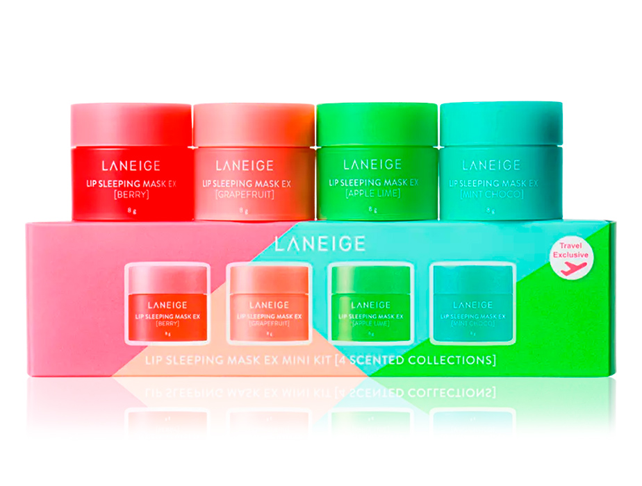 Набір нічних масок для губ Laneige Lip Sleeping Mask Mini Kit, 4шт по ...