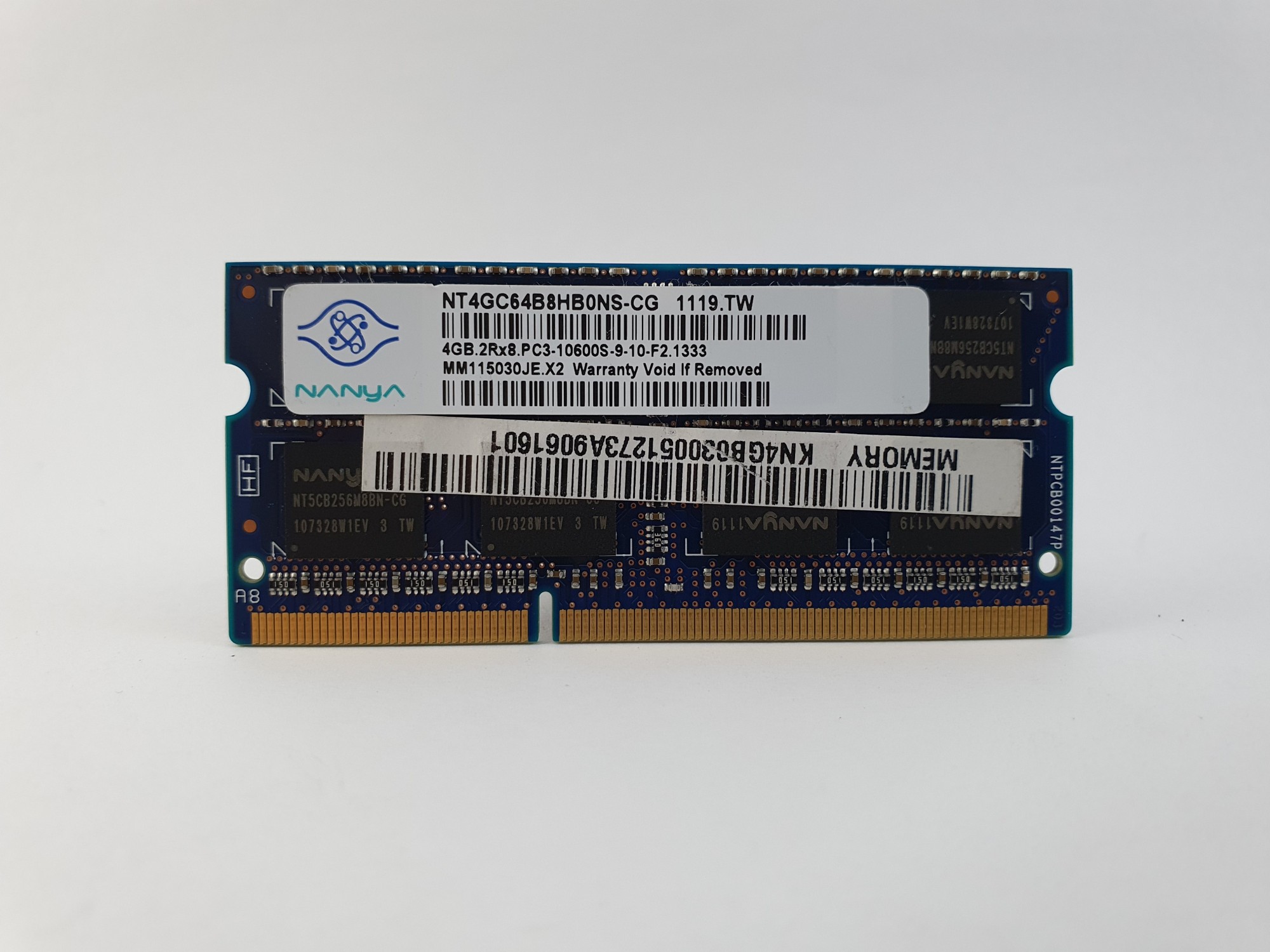 Оперативна пам'ять для ноутбука SODIMM Nanya DDR3 4Gb 1333MHz PC3-10600U (NT4GC64B8HB0NS-CG ...