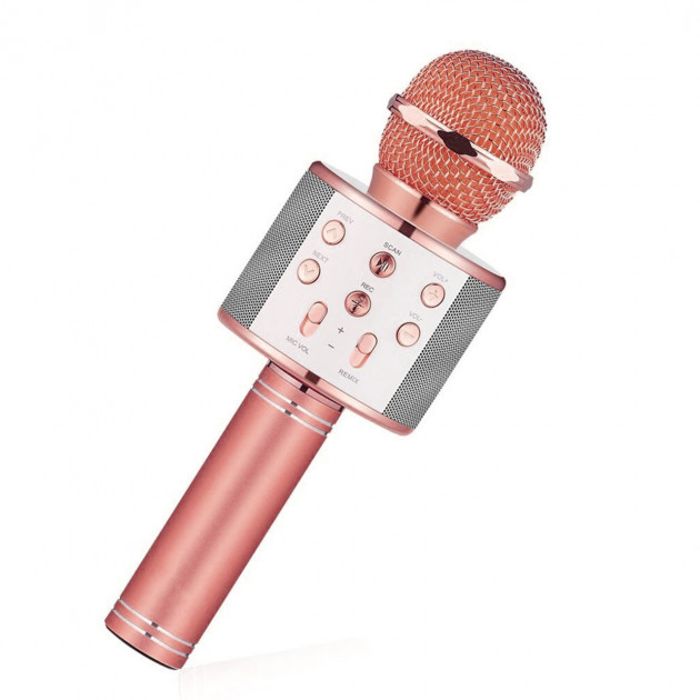 Караоке микрофон WSTER WS-858 Bluetooth Розовое Золото – фото, отзывы ...