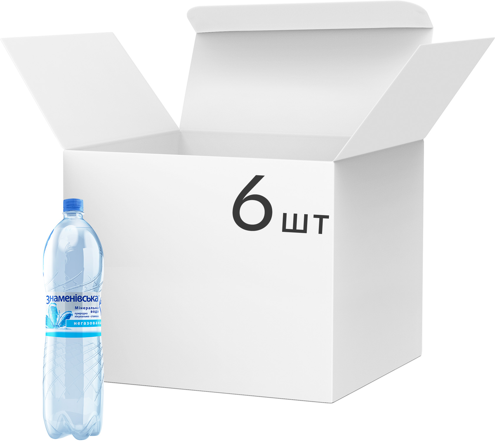Упаковка минеральной негазированной воды Знаменівська 1.5 л х 6 бутылок ...