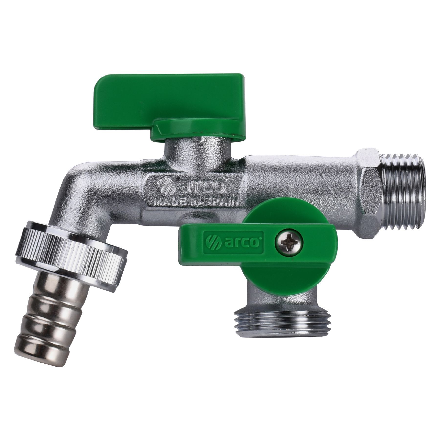 Кран шаровый поливочный двойной Arco 1/2″x3/4″x3/4″ 00472 – фото ...