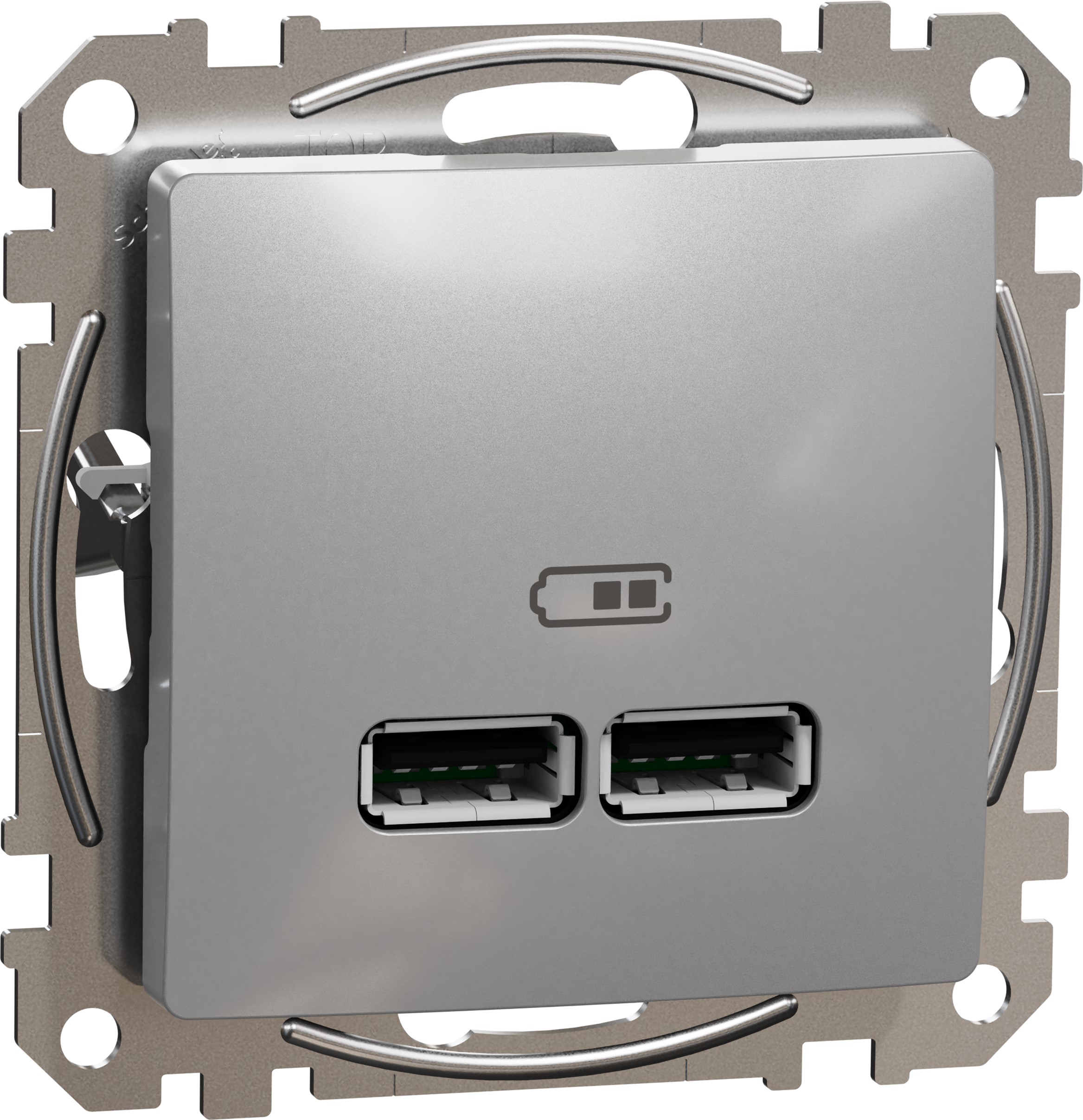 USB розетка Schneider Electric тип A+A 2.1A Sedna Design Алюминиева ...