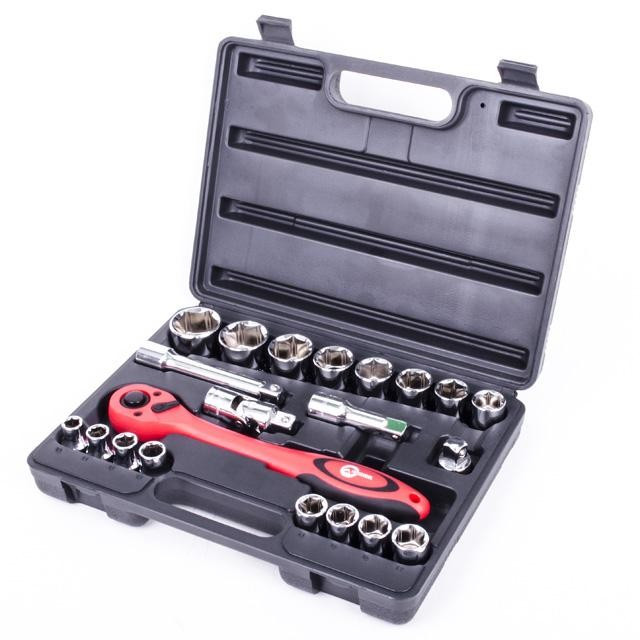 Набор инструментов Intertool PROF 1/2" 21ед 10-32мм CrV ET-6021 – фото, отзывы, характеристики в ...