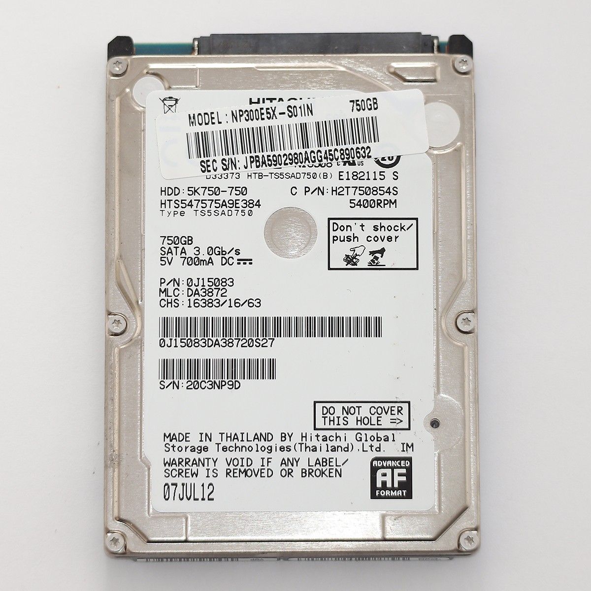 Жесткий диск Hitachi (HGST) Travelstar 750Gb 5400rpm 8MB ...