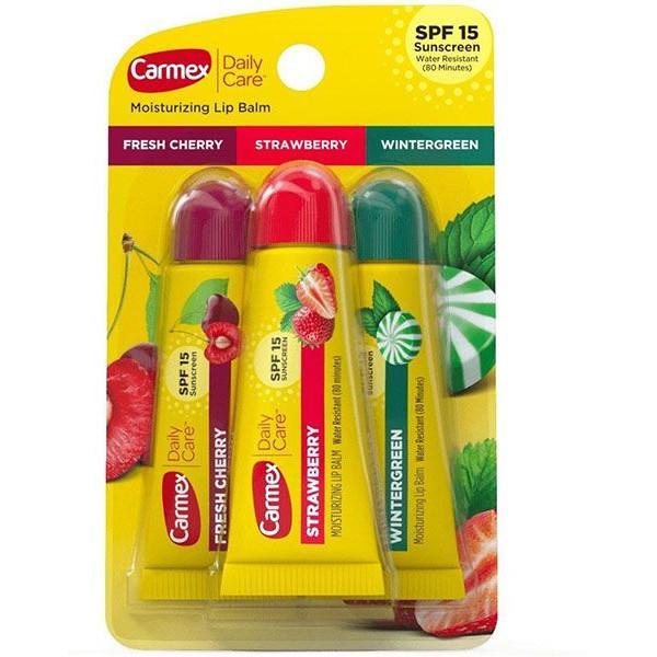 Набор бальзамов для губ Carmex (Strawberry, Cherry,Wintergreen) Lip ...