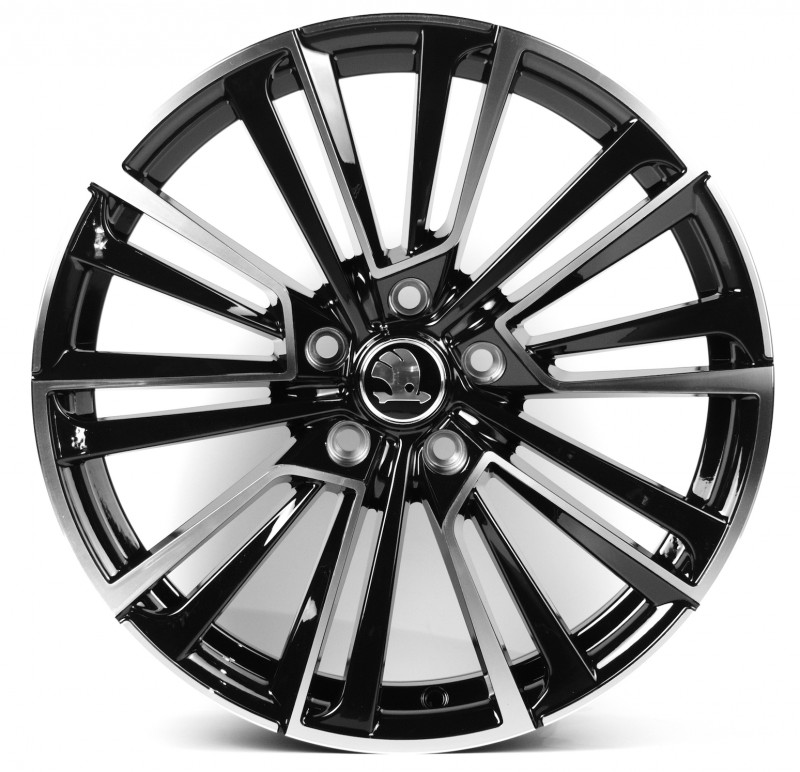 Литые диски volkswagen golf R R18, skoda A7 WSWUA SK361 GLOSS_BLACK ...