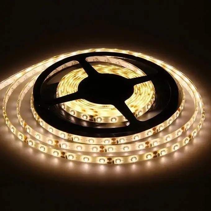 Светодиодная лента 12v 8мм 4 8w м 60 Led м Ip65 теплая белая Led с