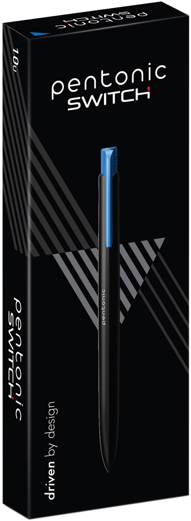 Набір ручок Linc Pentonic Switch Кульково-масляна Синя 0.7 мм 10 шт ...