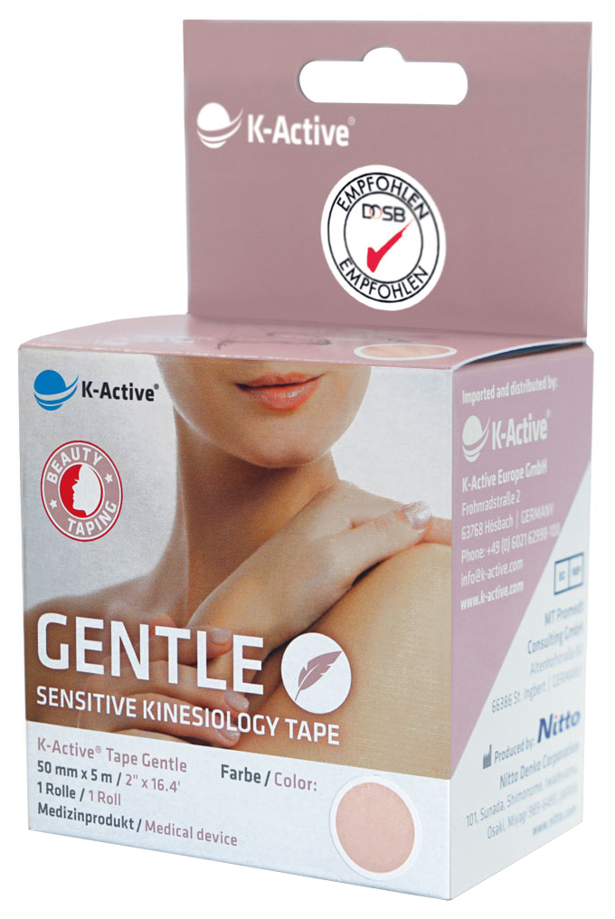 Кинезио тейп для лица K-active Gentle 5 см х 5 м бежевый – в интернет ...