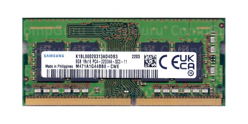 Ноутбучная оперативная память Samsung DDR4 8GB 3200MHz SO-DIMM 1Rx16 ...