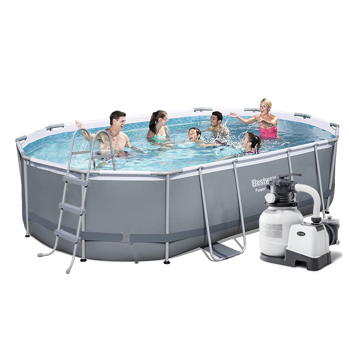 Каркасний басейн Bestway 56448 - 6, 488 х 305 х 107 см (6 000 л/год ...