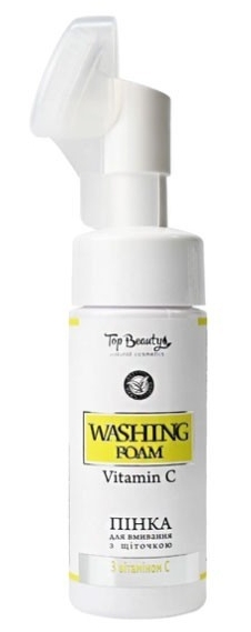 Пенка для умывания с витамином C для кожи лица Top Beauty с щеточкой ...