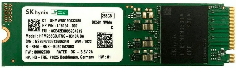 SSD SK Hynix BC501 256GB M.2 2280 NVMe (HFM256GDJTNG-8310A), Б/У – фото, отзывы, характеристики ...