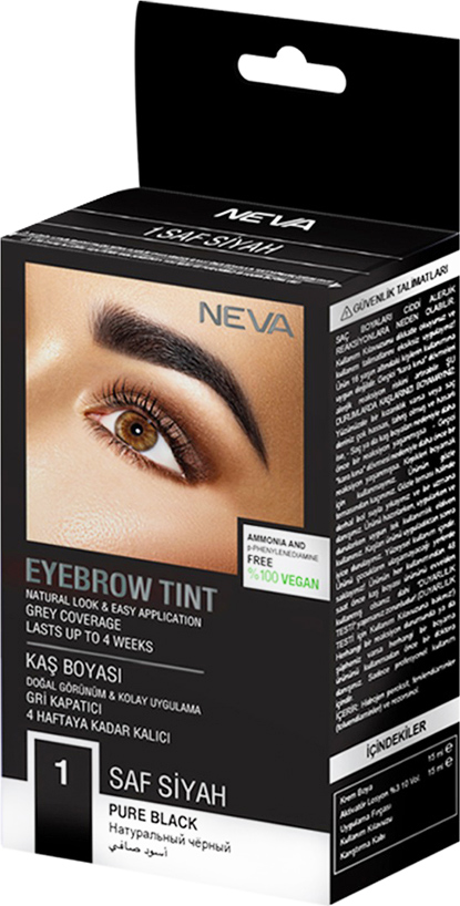 Краска для бровей Neva Eyebrow Tint черный 1/0 30 мл (8698636621373 ...