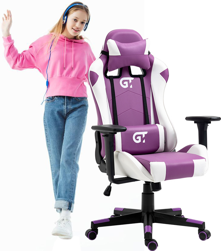 Геймерское детское кресло GT Racer X-5934-B Kids White/Violet – фото ...