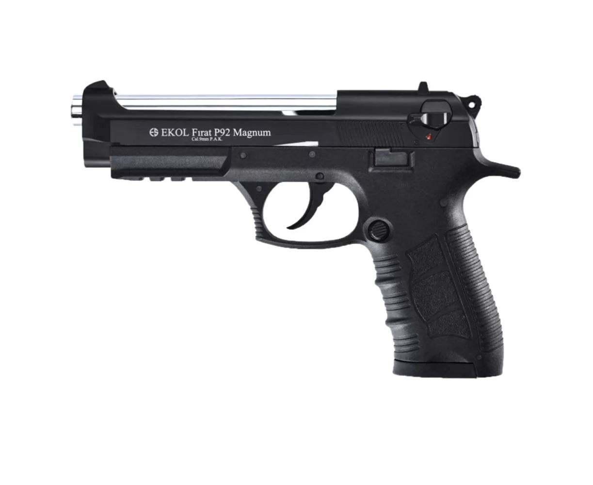 Пистолет сигнальный EKOL FIRAT P92 MAGNUM black к.9 mm – фото, отзывы ...