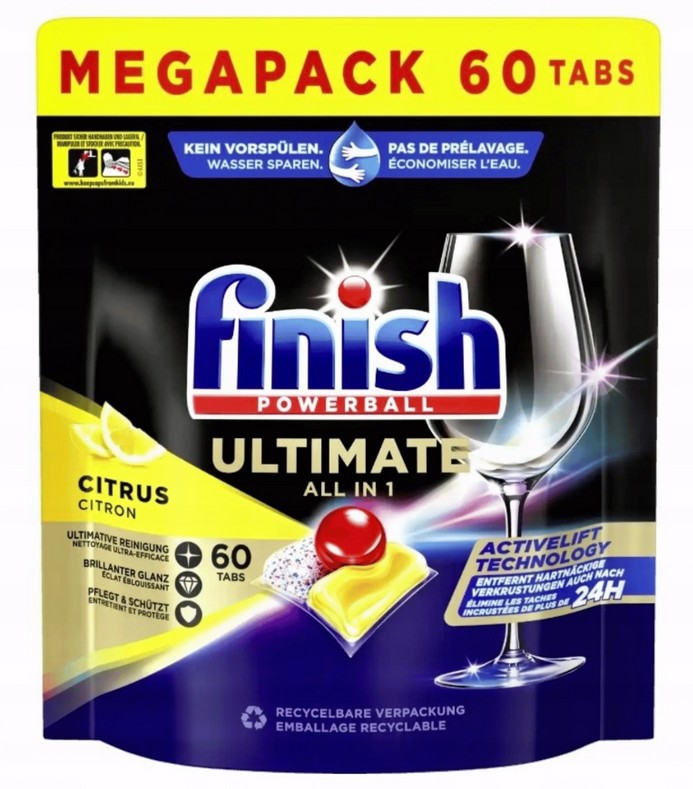 Капсули для посудомийних машин Finish Quantum Ultimate Powerball All in ...