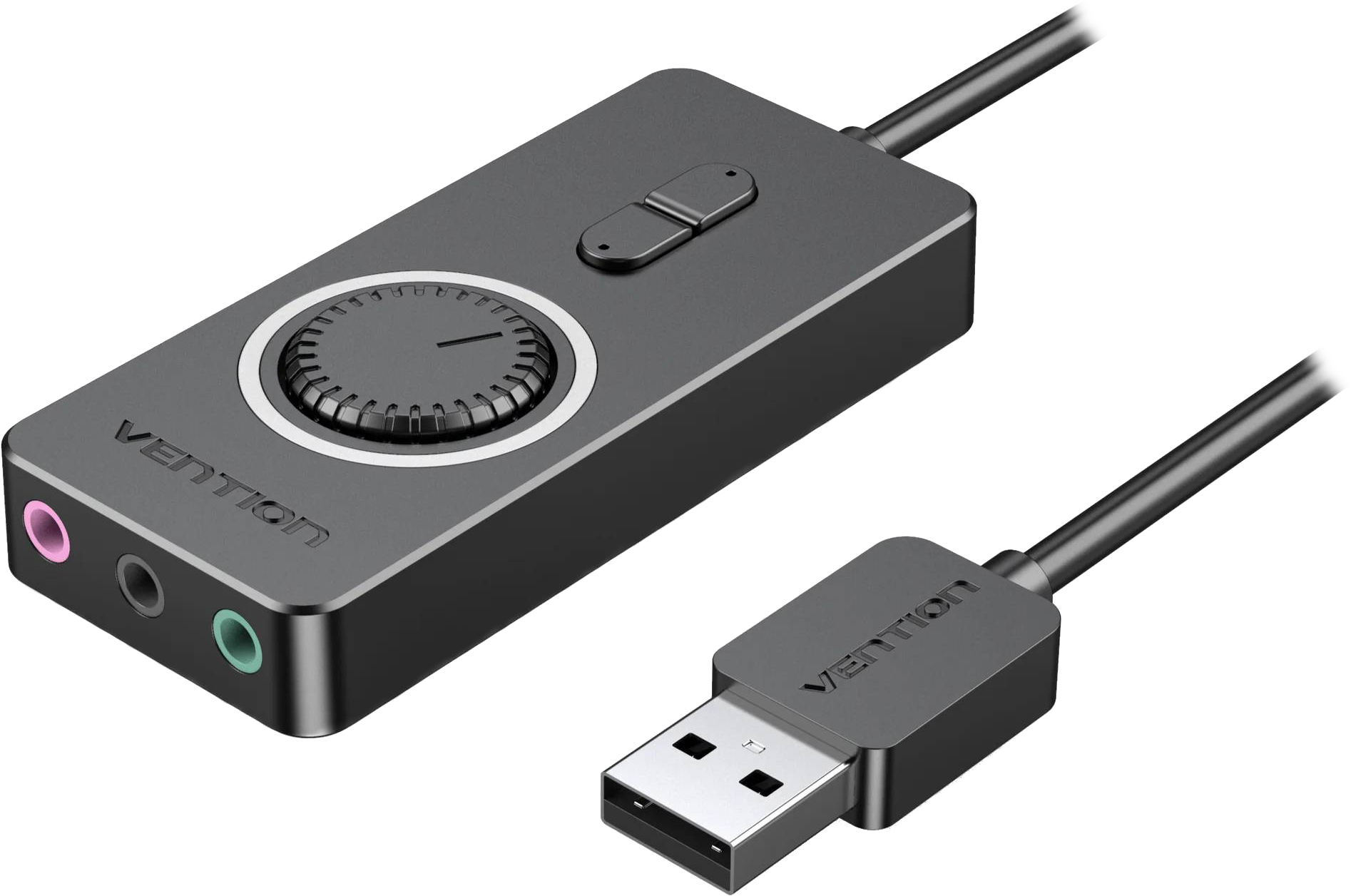 Звуковая карта Vention CDRBB USB 3x3.5 мм jack volume control Black ...