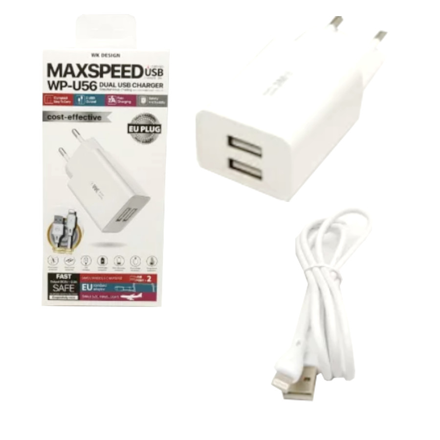 МЗП WP-U56 Charger + сable Lightning (EU) – фото, відгуки, характеристики в інтернет-магазині ...