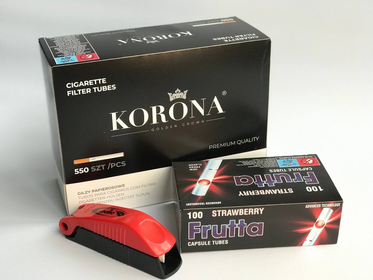 Гильзы для сигарет Korona 550 шт. + Машинка для набивки сигарет DEDO X ...