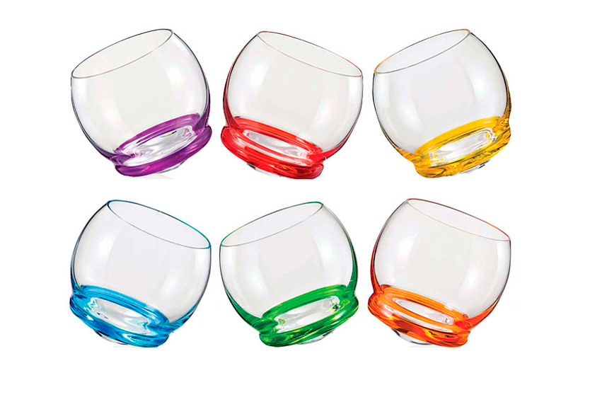 Набор стаканов для виски 6 шт. 390 мл Bohemia Crazy 25250 390S D4718 ...