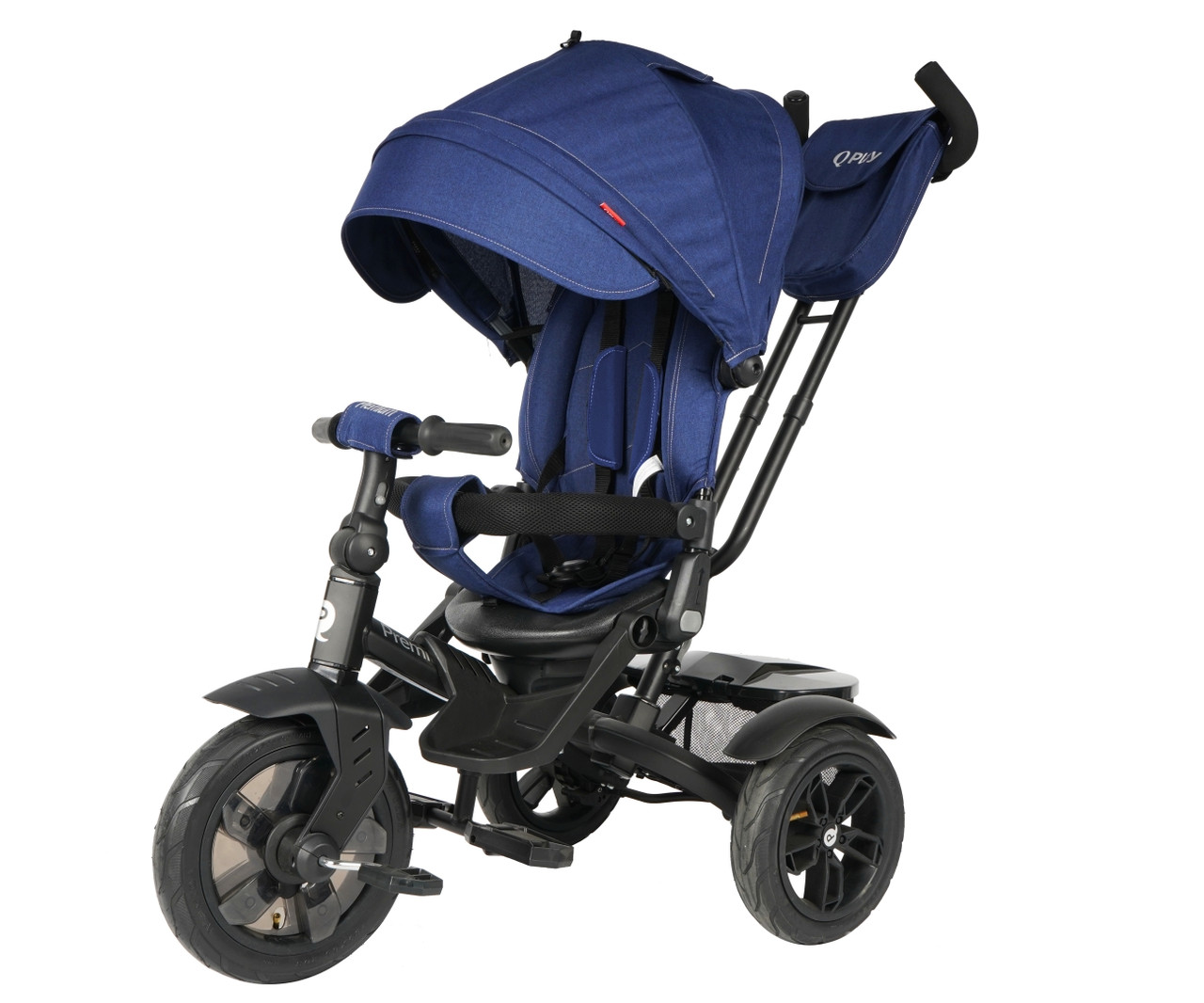 Трехколесный велосипед 6 в 1 Qplay Premium Navy Blue от 10 месяцев до 6 ...