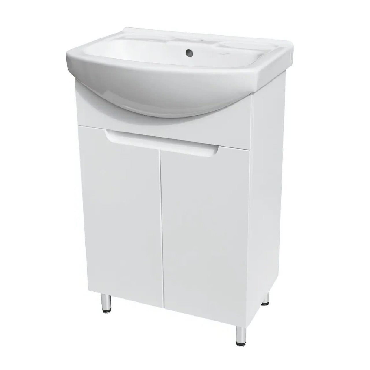 Тумба підлогова Verona Вісла Т1 з умивальником 50 см біла фото відгуки характеристики в