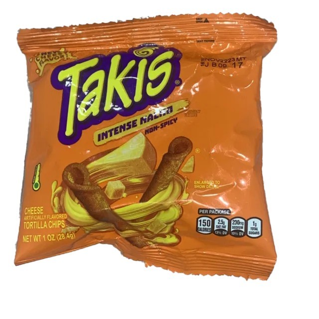 Чипсы Takis Intense Nacho Cheese Flavored Rolled Cheesy Tortilla Chips ...