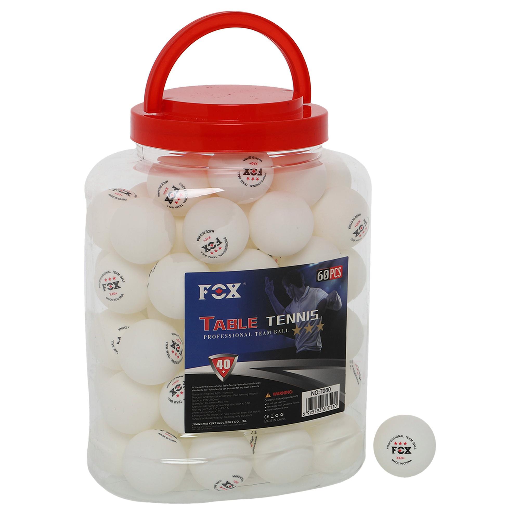 Набір м'ячів для настільного тенісу у пластиковому боксі FOX MT-8589 ...