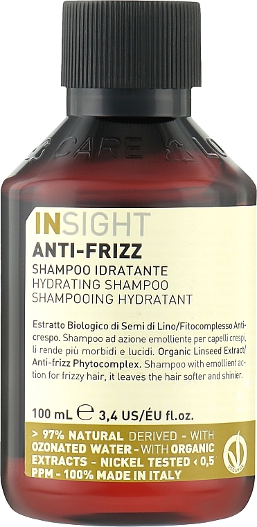Шампунь Insight Anti-Frizz Увлажняющий 100 мл (8029352353499) – в ...