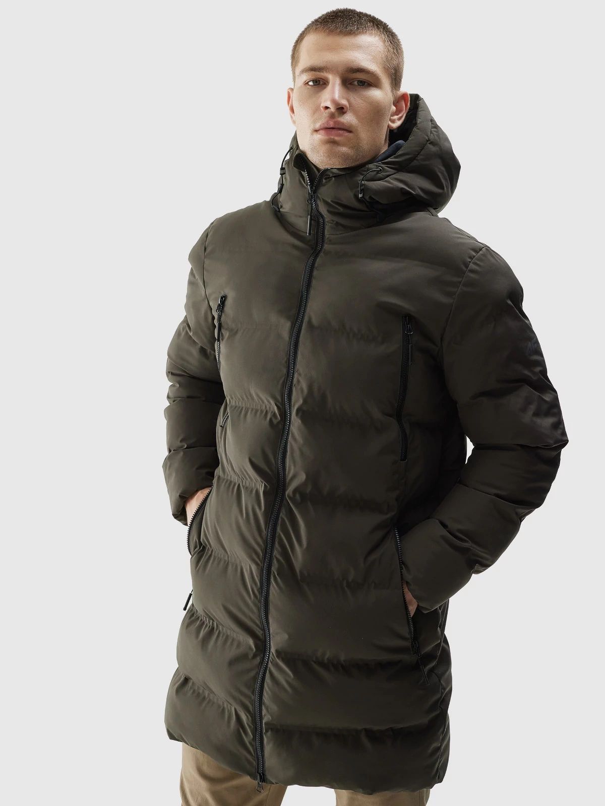 Пуховик зимний длинный мужской 4F Down Jacket M246 4FAW23TDJAM246-43S ...