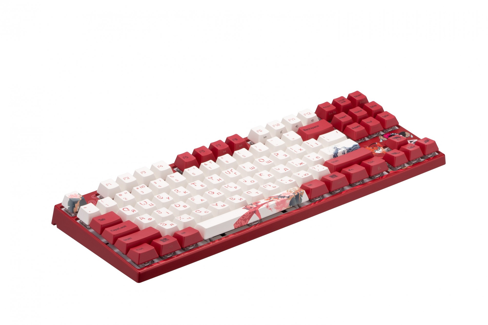 Механічна клавіатура Varmilo VEM87 Koi 87Key, EC V2 Rose, USB-A, EN/UKR ...