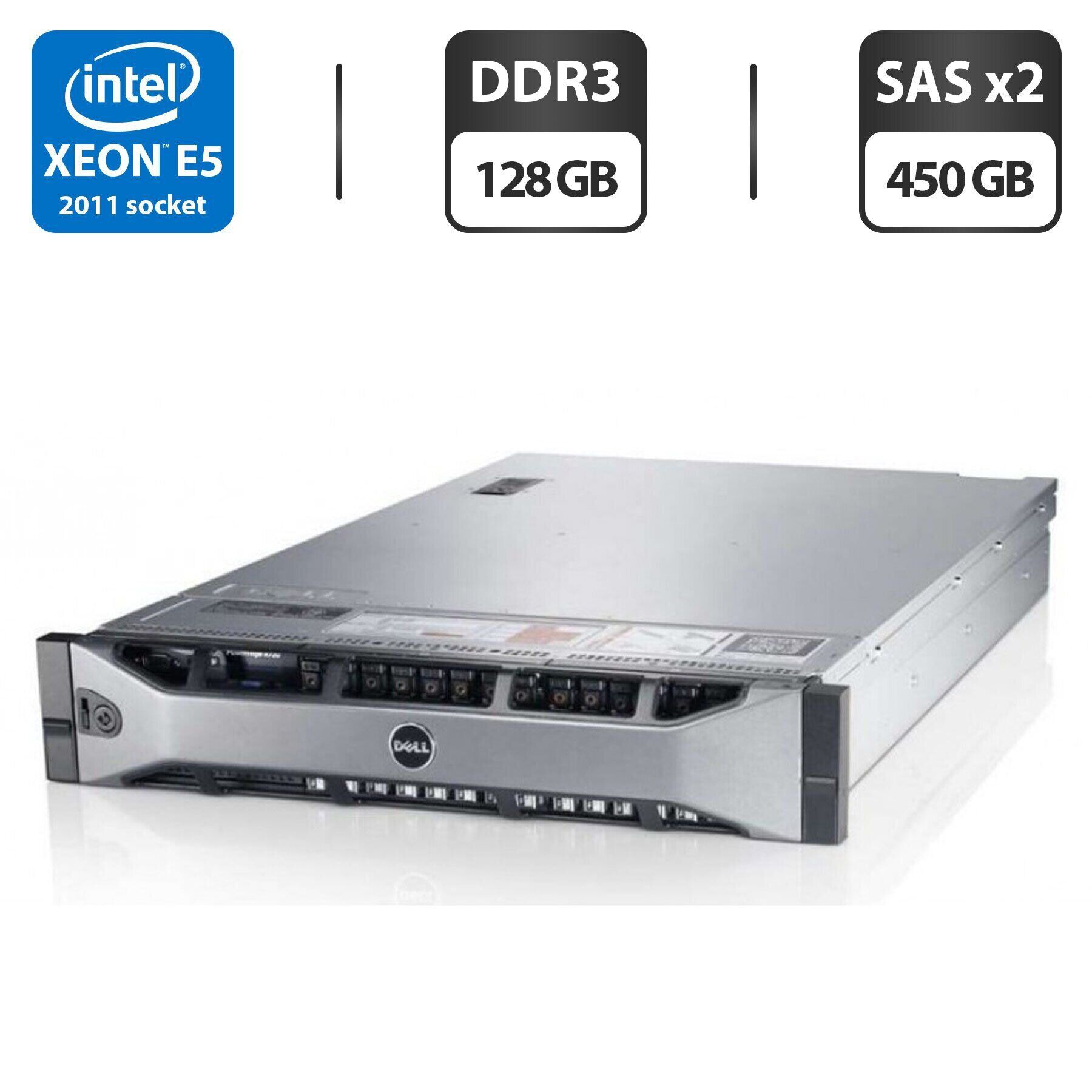 Сервер Dell PowerEdge R720 2U Rack / 2x Intel Xeon E5-2660 v2 (10 (20 ...