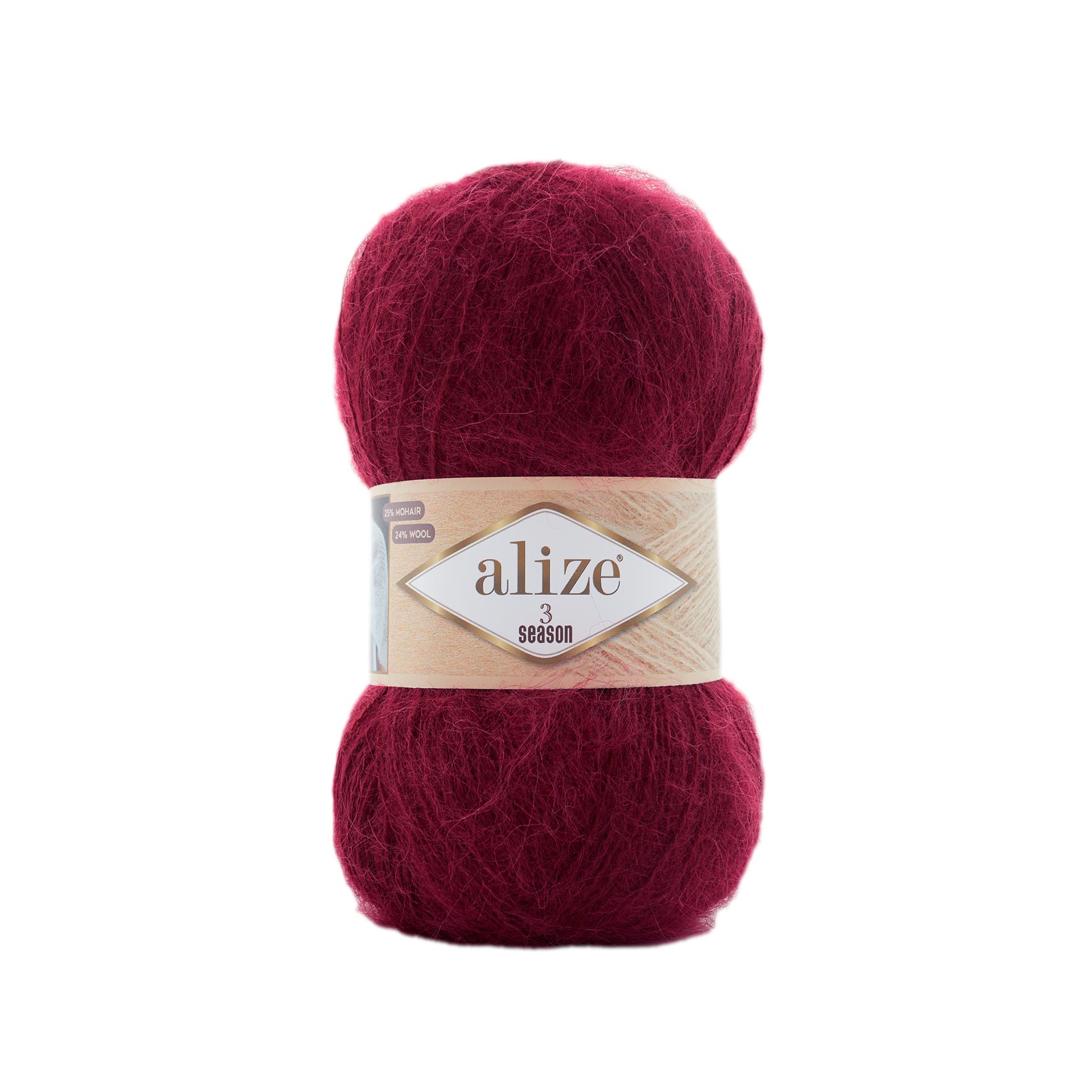 Пряжа alize 3 season (ализе 3 сезона) 57 бордо – фото, відгуки ...