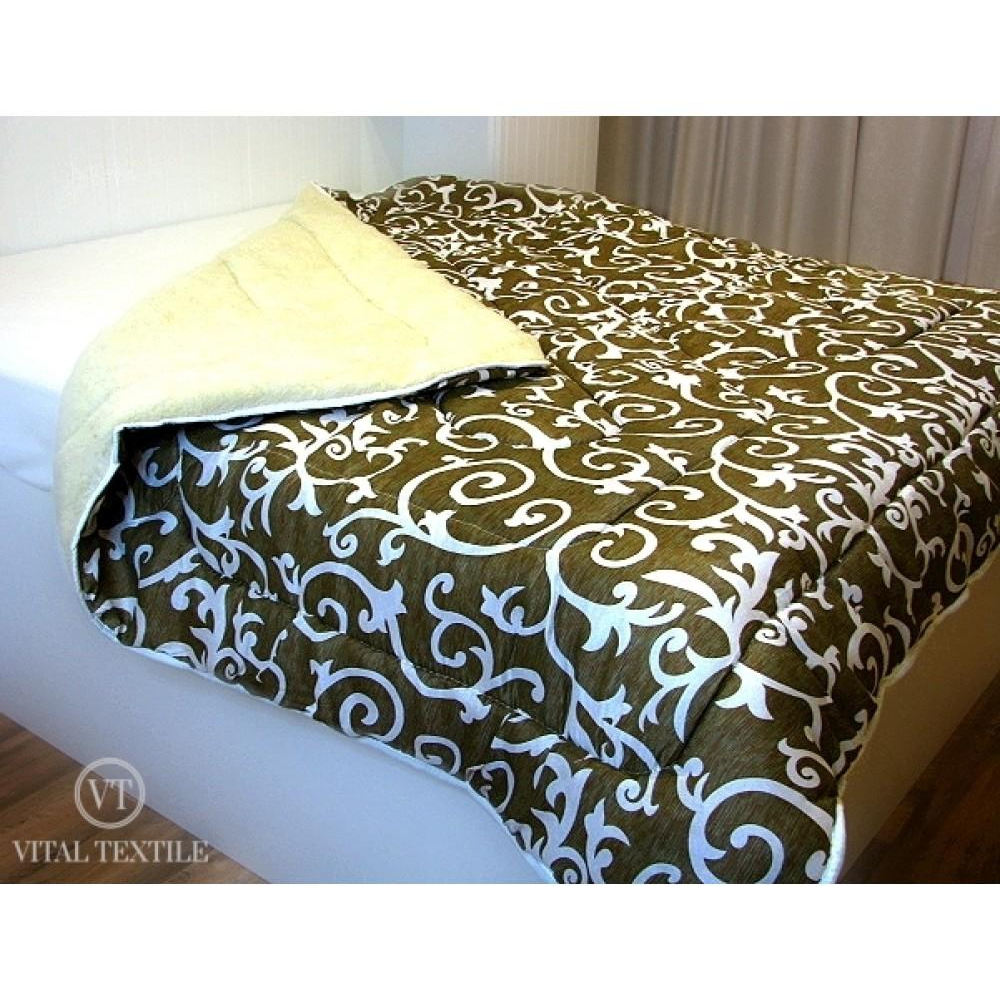Одеяло с открытым мехом в поликотоне Vital Textile Полуторное 150х220см ...