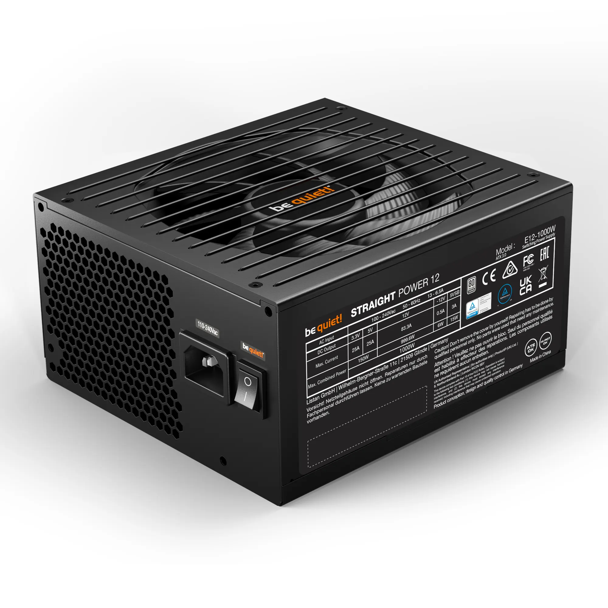 Блок питания be quiet! Straight Power 12 1000W (BN338) – фото, отзывы, характеристики в интернет ...