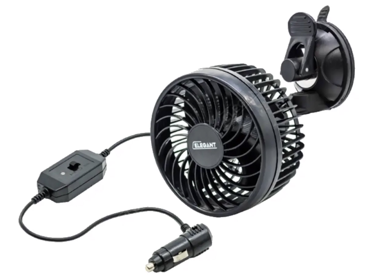 Вентилятор 12V на присосці 4,5 дюйми Elegant два режими 101 550 – фото ...