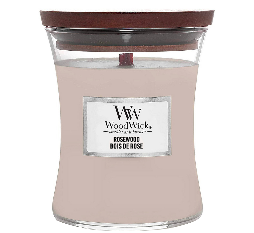 Ароматична свічка Woodwick Rosewood з дерев'яним гнотом 275 г ...