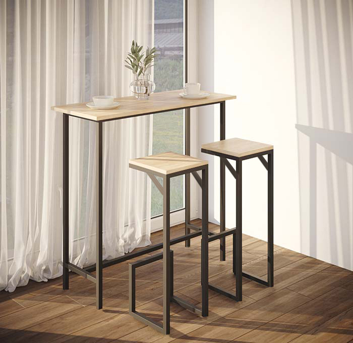 Стол барный в стиле Лофт каркас металлический Bar-table-100 – фото ...