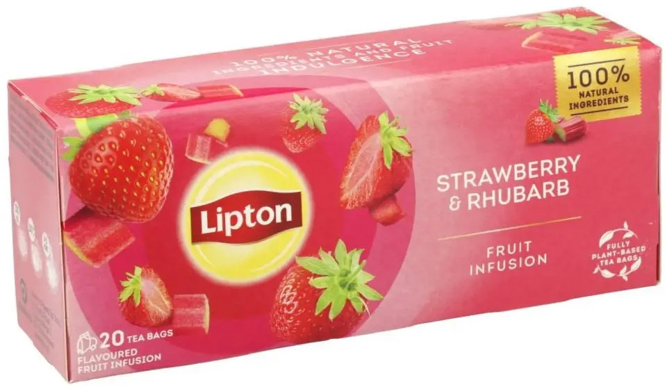 Чай фруктовый Lipton Strawberry&Rhubarb 1.6 г х 20 пакетиков (8720608014224) – ROZETKA – купить ...