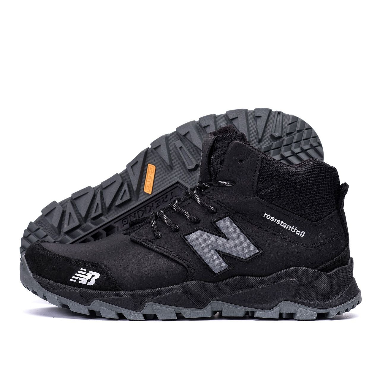 Мужские зимние кожаные ботинки NB Classic Black 43 28,5 см Черные от ...
