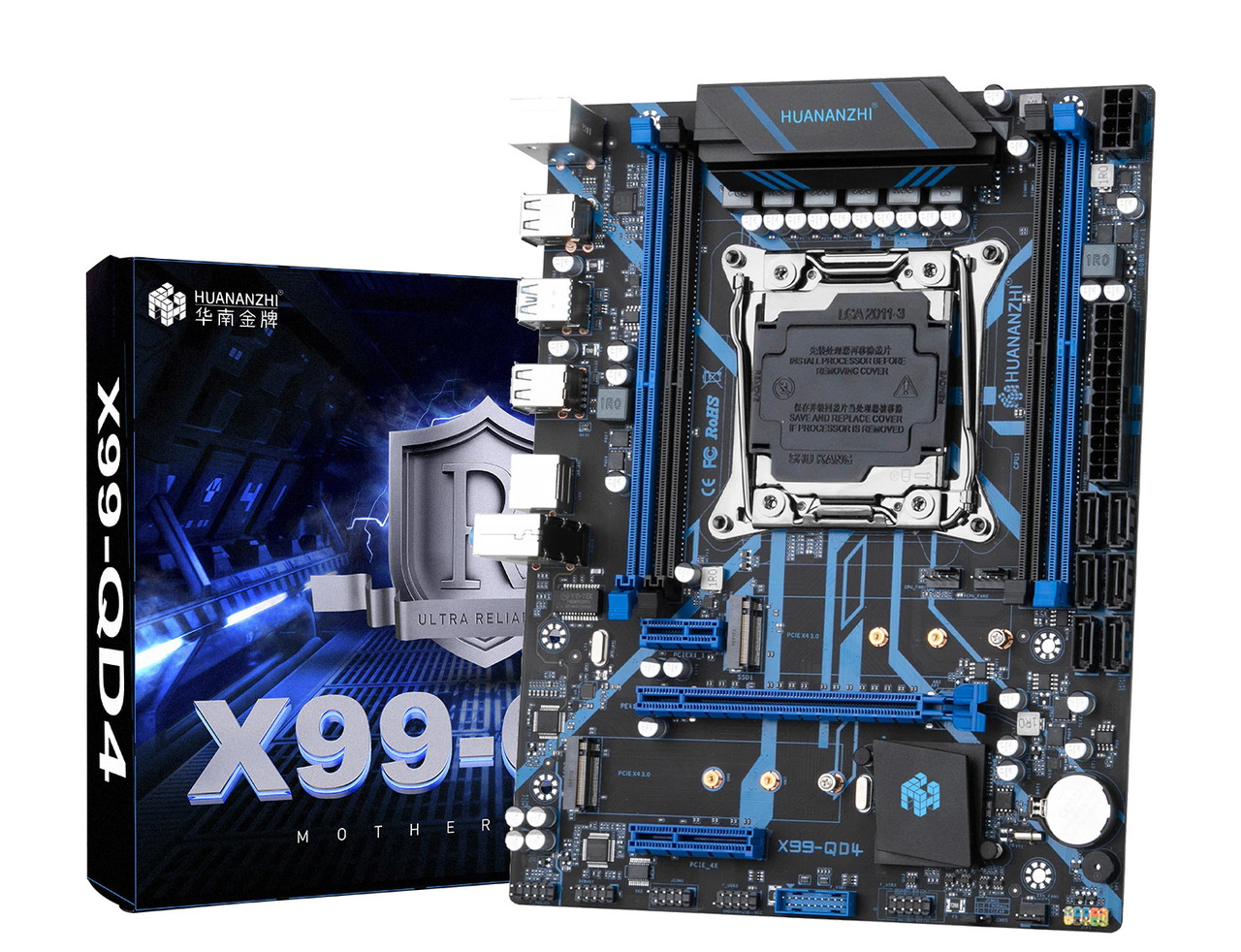 Материнская плата HUANANZHI X99-QD4 LGA2011-3 mATX – фото, отзывы ...