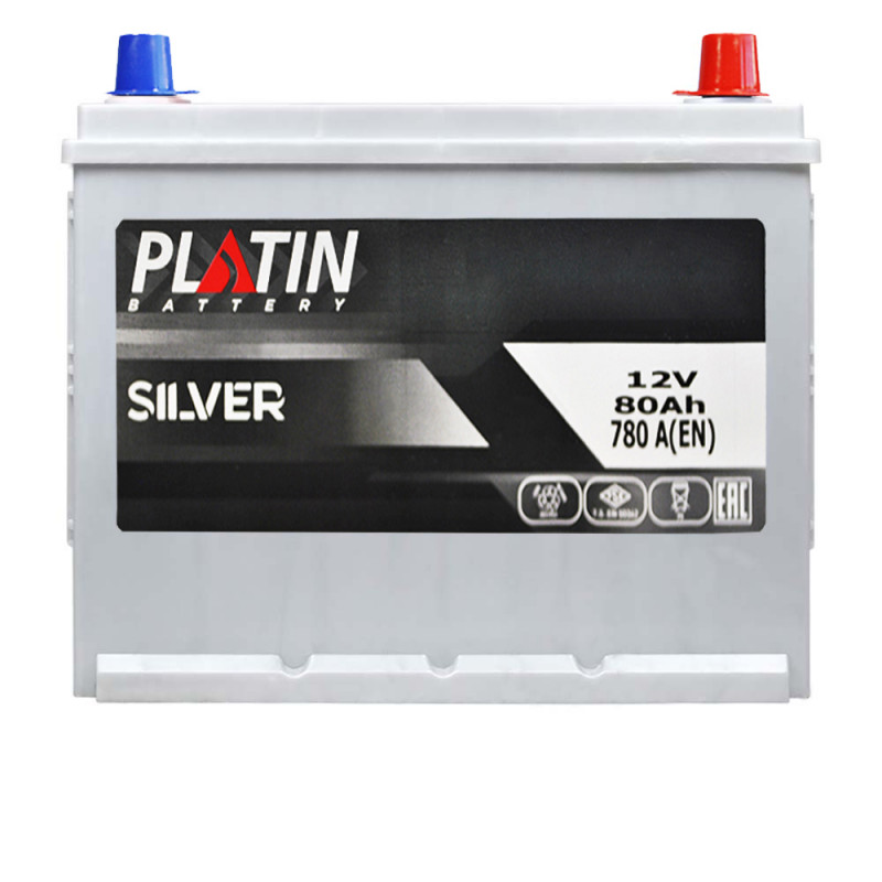 Автомобильный аккумулятор PLATIN Silver Asia SMF 80Ah 780A R+ (N50) н.к ...