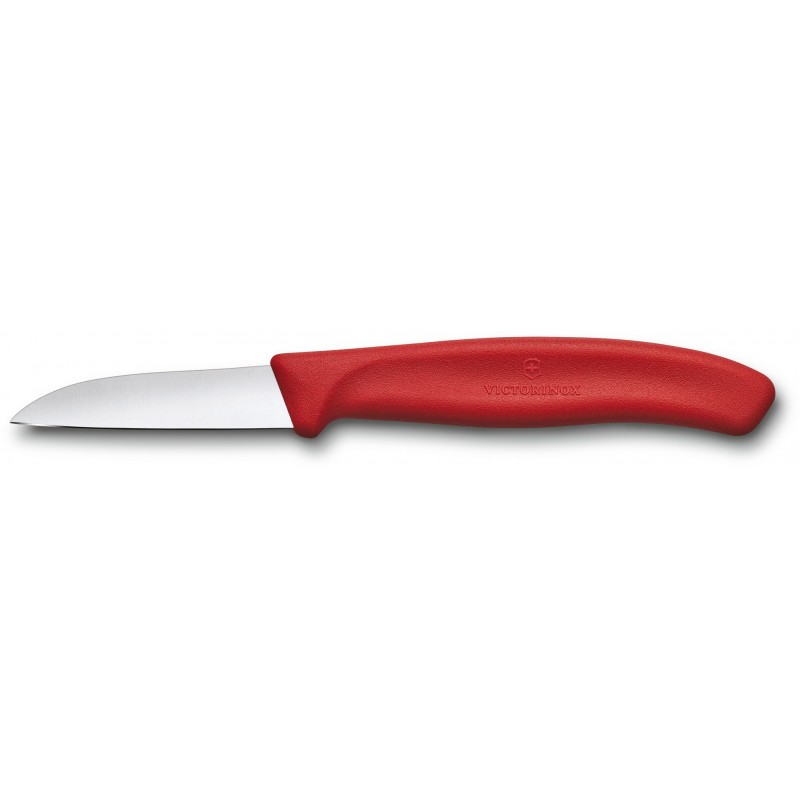 Кухонный нож Victorinox Swiss Classic Paring лезвие 6 см, красная ручка ...